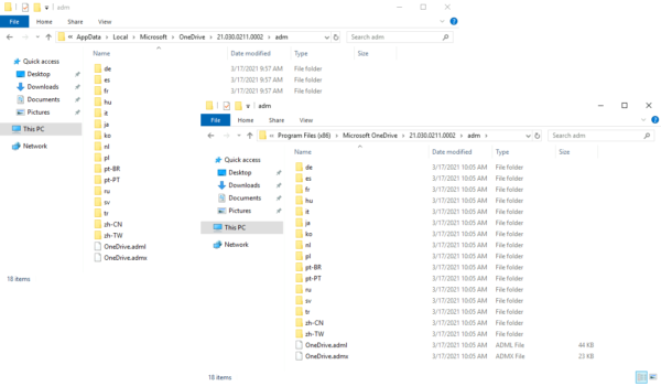 Microsoft 365 - Ajout des ADMX /ADML pour OneDrive - TeddyCorp Microsoft 365 - Ajout des ADMX /ADML pour OneDrive - TeddyCorp