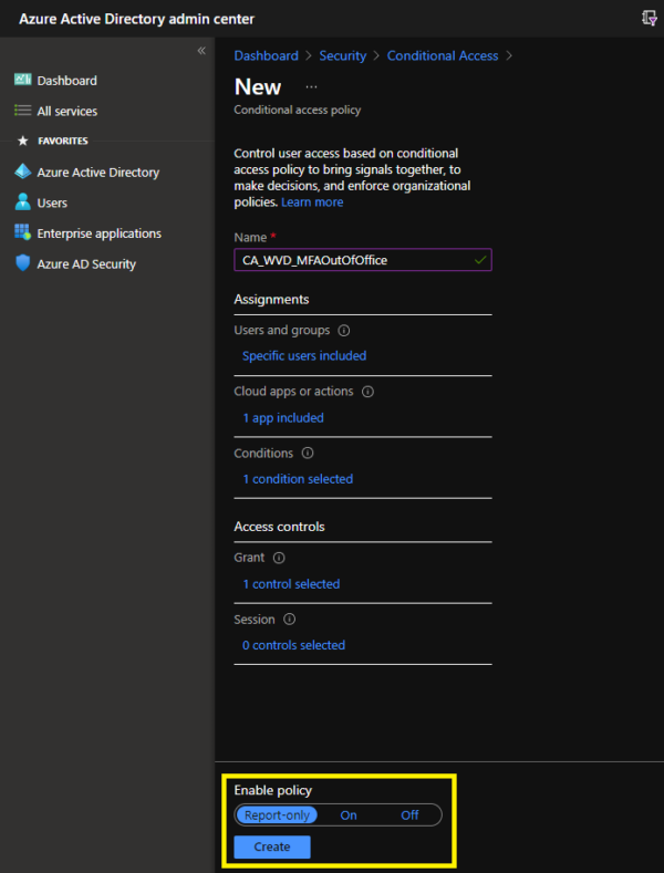 Azure – Windows Virtual Desktop Accès conditionnel - TeddyCorp